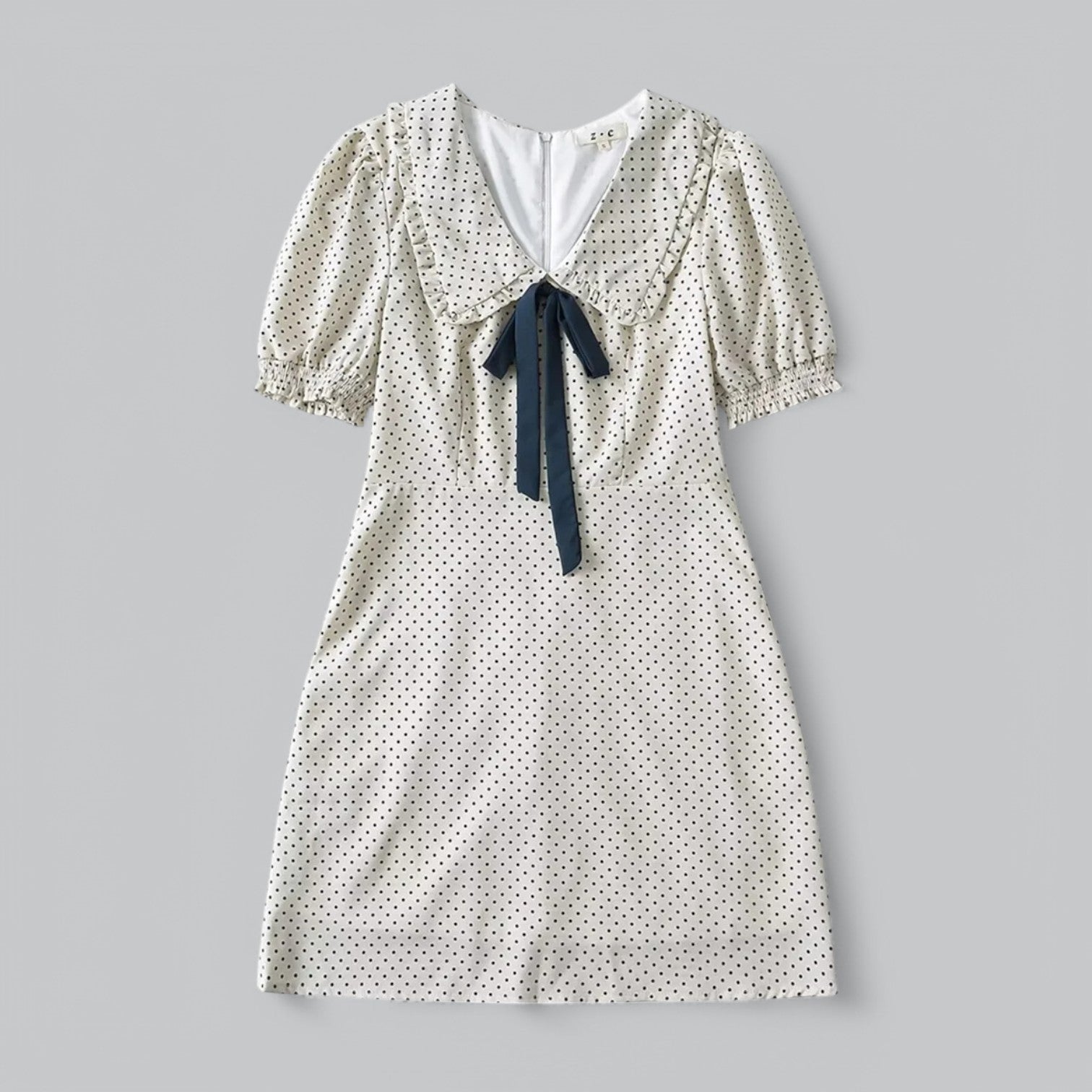 Polka Dot Mini Dress – Puff Sleeve Vintage Summer Dress for Women ...